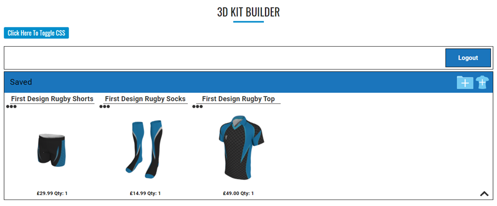 Kit builder - 3D Kit Builder | 3D Kit Builder - Standard Features